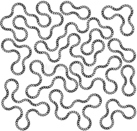 Seamless Curls Background Vector Seamless Pattern Black And White