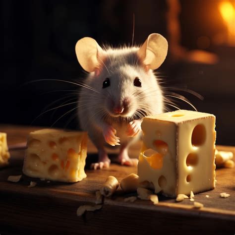 Premium Photo A Clever Mouse Avoided The Deadly Mousetrap Sniffing The Cheese