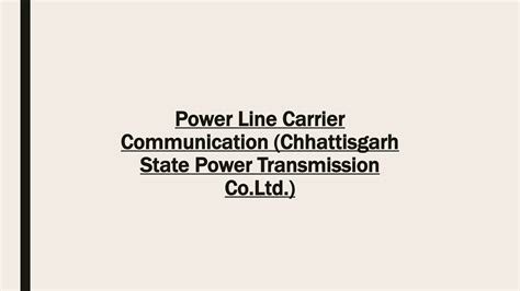 Power Line Carrier Communication Pptx