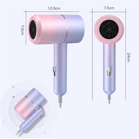 Sèche Cheveux Professionnel Ionique W pour un Séchage Rapide Avec Bouton de Chauffage