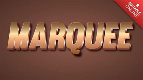 Marquee | Bronze | Text Effect Generator