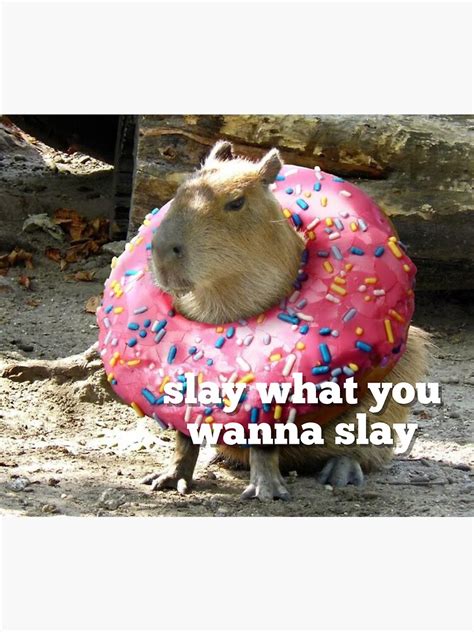 Slay What You Wanna Slay Capybara Sticker For Sale By Michelles2321
