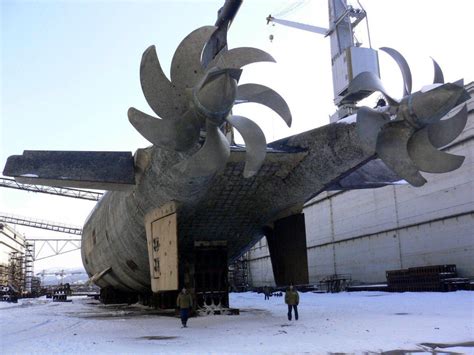 Russian Navy Oscar Ii Class Submarine Orel K 266 In The Floating Dry