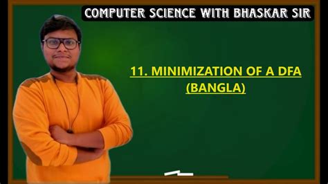 Minimization Of A Dfa Bangla Youtube