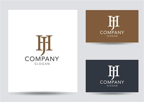 Modelo De Design De Logotipo De Letra Inicial De Monograma Moderno Hj