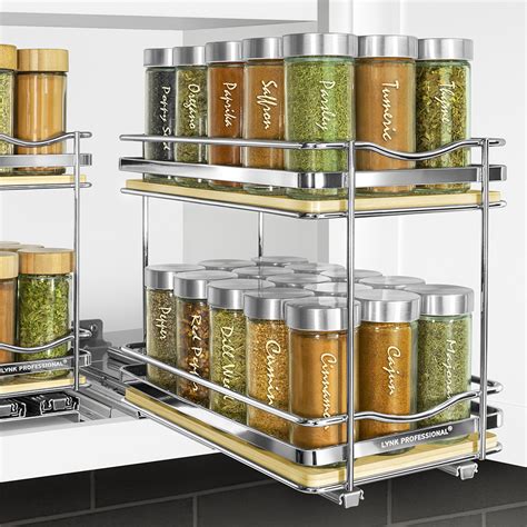 432622 Lynk Professional Elite Slide Out Spice Organizer Two Tier