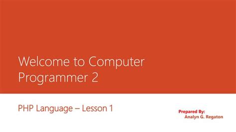Lesson 1 Php Syntax Ppt