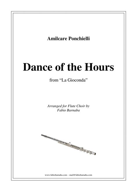 Dance Of The Hours From La Gioconda For Flute Choir Arr Fabio Barnaba By Amilcare