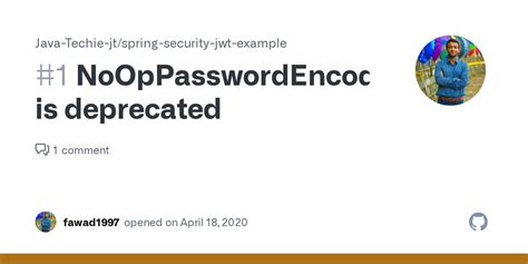 Nooppasswordencoder Is Deprecated Issue Java Techie Jt Spring