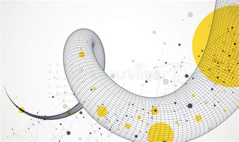 Modern Science Or Technology Art Background Vector Wireframe Tentacle