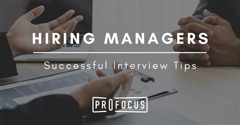 Interview Tips For Hiring Managers Profocus Technology