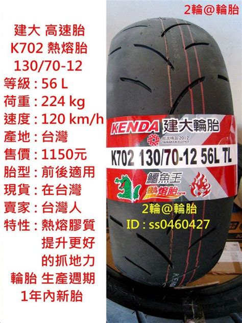 台灣製造 建大 K702 熱熔胎 11070 12 12070 12 13070 12 輪胎 高速胎 Yahoo拍賣