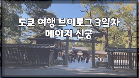 도쿄 여행 브이로그 3일차 메이지 신궁 Youtube