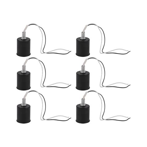 6x E27 Ceramic Screw Base Round Led Light Bulb Lamp Socket Holder