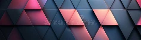 Abstract Geometric Pattern With Pink And Blue Triangles Stock