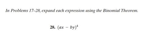 Solved In Problems Expand Each Expression Using The Chegg