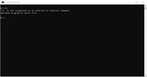 ‘ls Is Not Recognized As An Internal Or External Command My Sys