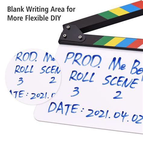 Getuscart Namolit 30 24cm 12 9in Acrylic Film Clapboard Movie