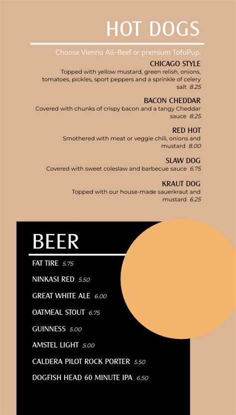Basic Burger Tall Digital Menu Board Template By Musthavemenus