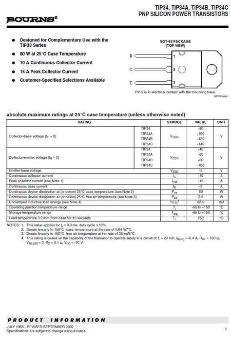 LOT DE DEUX TRANSISTORS PNP V A W TIP A