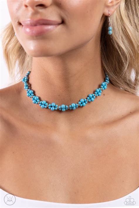 Paparazzi Necklace ~ Dreamy Duchess Blue Paparazzi Jewelry Online