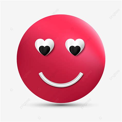 사랑 모양 눈을 가진 3d 이모티콘 미소 얼굴 눈 일러스트 이모티콘 일러스트 이모티콘 미소 사랑 Png 일러스트 및 벡터