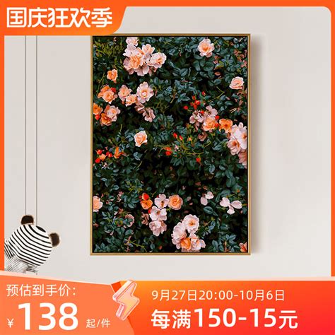 数字油画diy填色画手绘填充减压油彩画花卉丙烯画客厅装饰画蔷薇 虎窝淘
