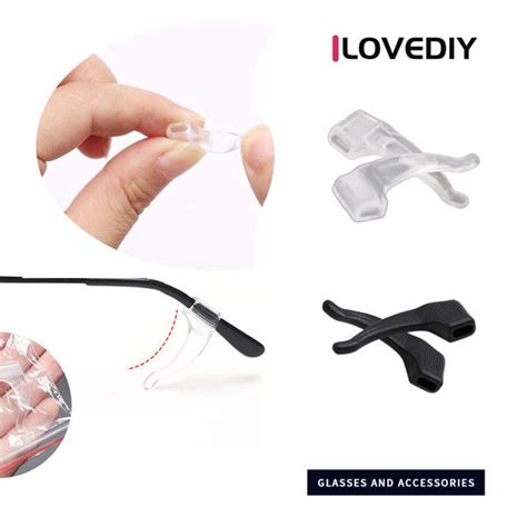 Ilovediy 5 Pairs Anti Slip Temple Holder Spectacle Silicone Glasses Ear Hooks Tip Eyeglasses