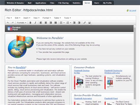 Rich Editor Extension Plesk