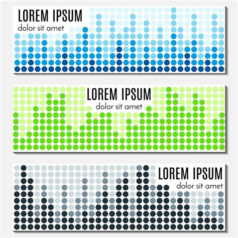Set Of Colorful Abstract Header Banners With Equalizers And Place For