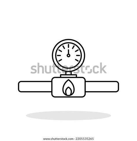 Gas Pipeline Meter Icon Trendy Flat Stock Vector Royalty Free 2205535265 Shutterstock