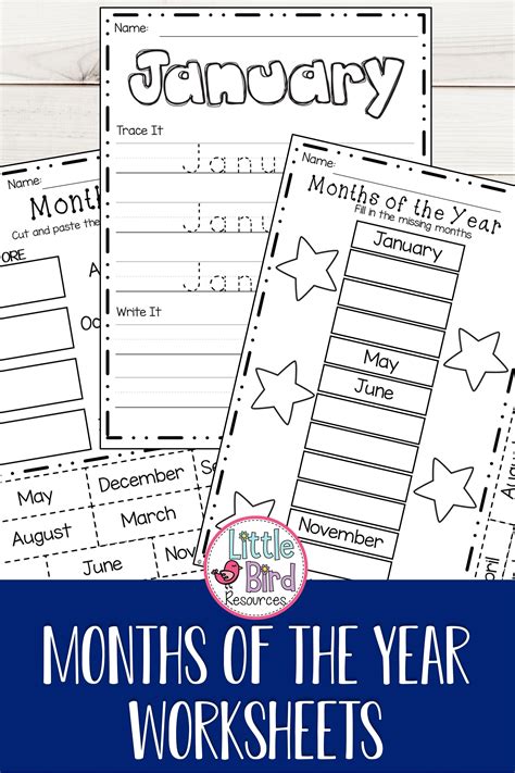 Months Of The Year Worksheets And Activities Calendar Math Skills Month