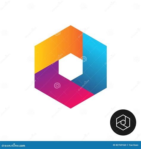 Hex Tech Logo Abstract Colorful Style Stock Vector - Illustration of ...