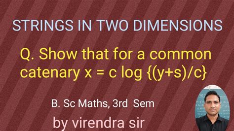 Strings In Two Dimension Ii B Sc Maths 3rd Sem Ii He Mathematics Youtube