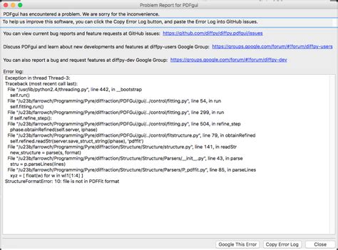 Fix Error Report Dialog · Issue 24 · Diffpydiffpypdfgui · Github