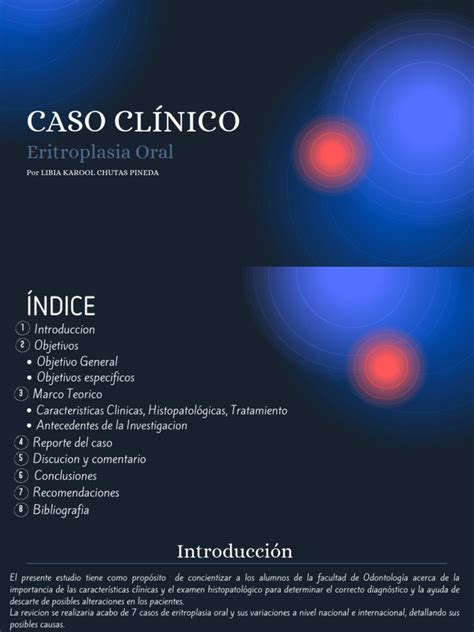 Caso Clinico De Eritroplasia Oral Ultimo Pdf De Fumar