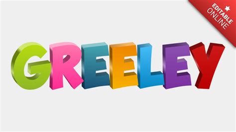 Greeley Text Effect Generator