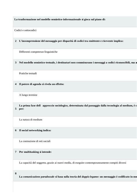 Teorie E Tecniche Della Comunicazione Di Massa Docsity