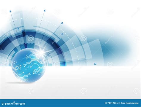 Vector Digital Global Technology Concept Abstract Background Stock