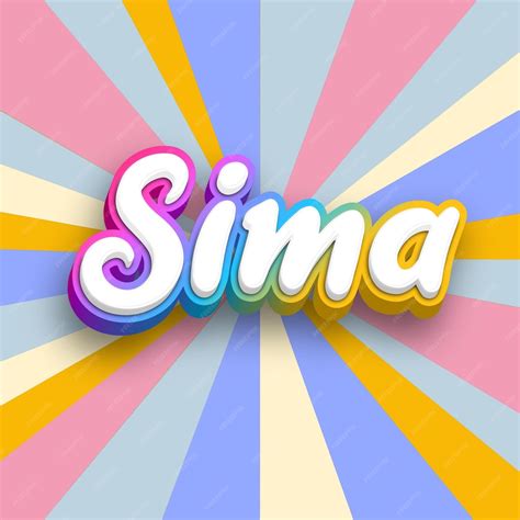 Premium Photo Sima Cute Text Effect Photo Typography With Background