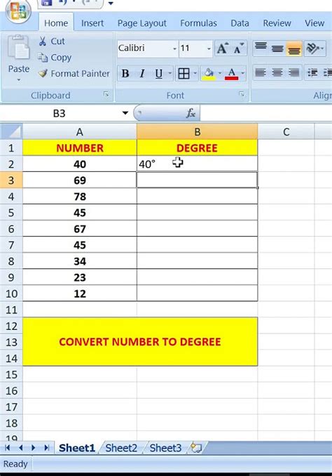 Convert Numbers To Degree Excel Excel Shortcuts Excel Tricks Excel Tips Youtube