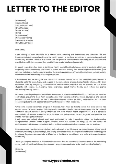 Example Letter To The Editor At Gencoltonblog Blog