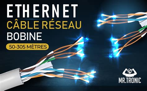 Mr Tronic Pièces Vrac Câble Ethernet m Bulk Réseau LAN Cat Haut Débit Pour Internet