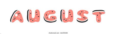 수박카툰 벡터 일러스트레이션 과일 글꼴입니다손으로 그린 스톡 벡터로열티 프리 1661945440 Shutterstock