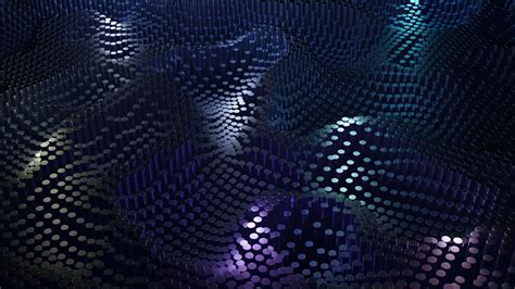 abstract loopable animation with slowly flowing waves of particles