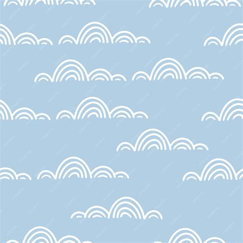 Premium Vector Cute Abstract Waves Seamless Pattern