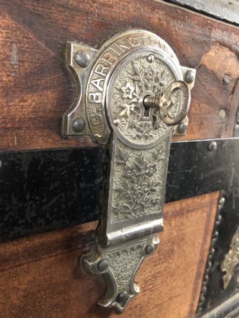 Beautiful Antique Brass Trunk Lock Barrington And Sons Collectors Weekly