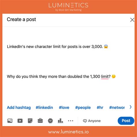 New Linkedin Post Character Limit Increased To 3093 From 1300
