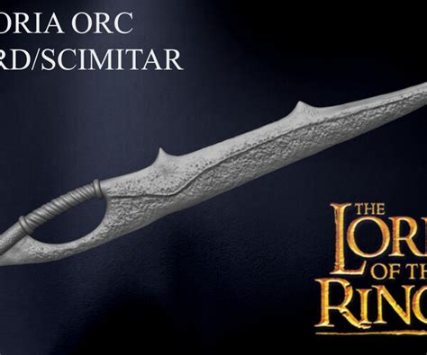 Artstation 3d Printable Moria Orc Sword Scimitar The Lord Of The Rings Resources