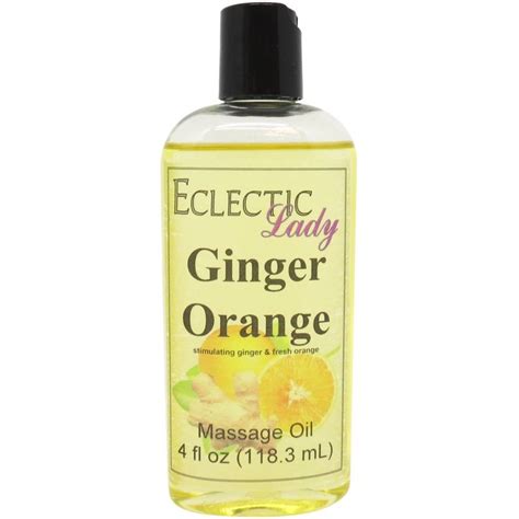 Ginger Orange Massage Oil Perfect For Aromatherapy And Relaxation Pr